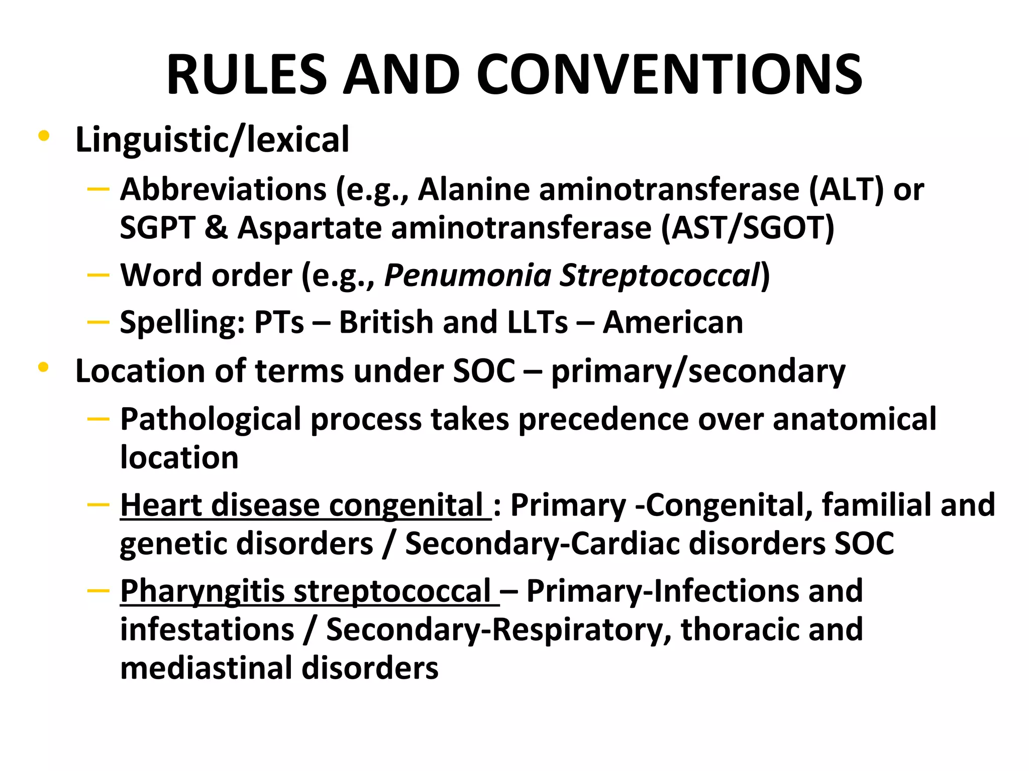Medical Dictionary for Regulatory Activities (MedDRA) | PPT