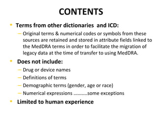 Medical Dictionary for Regulatory Activities (MedDRA) | PPT