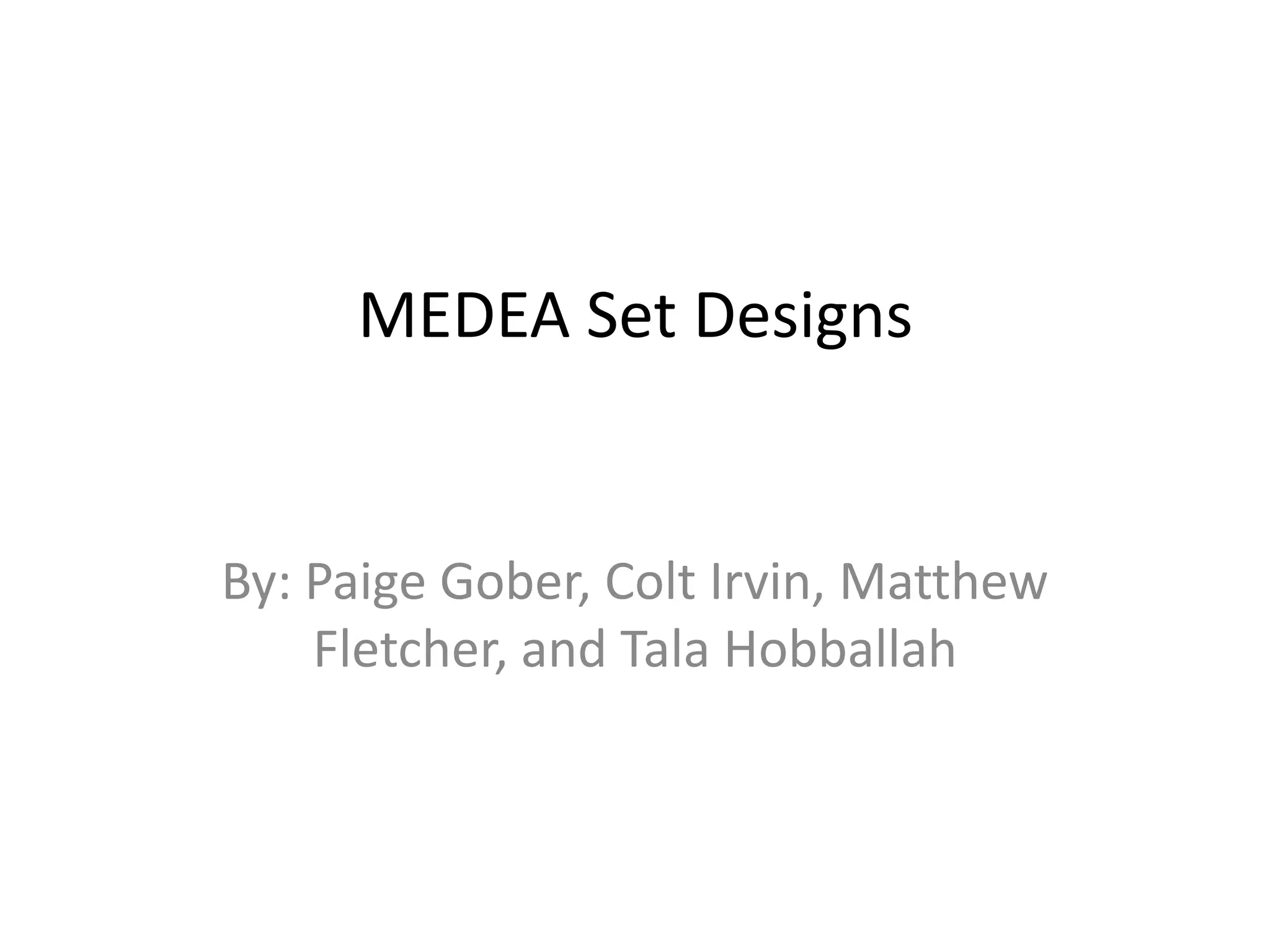 Medea Set Design | PPT