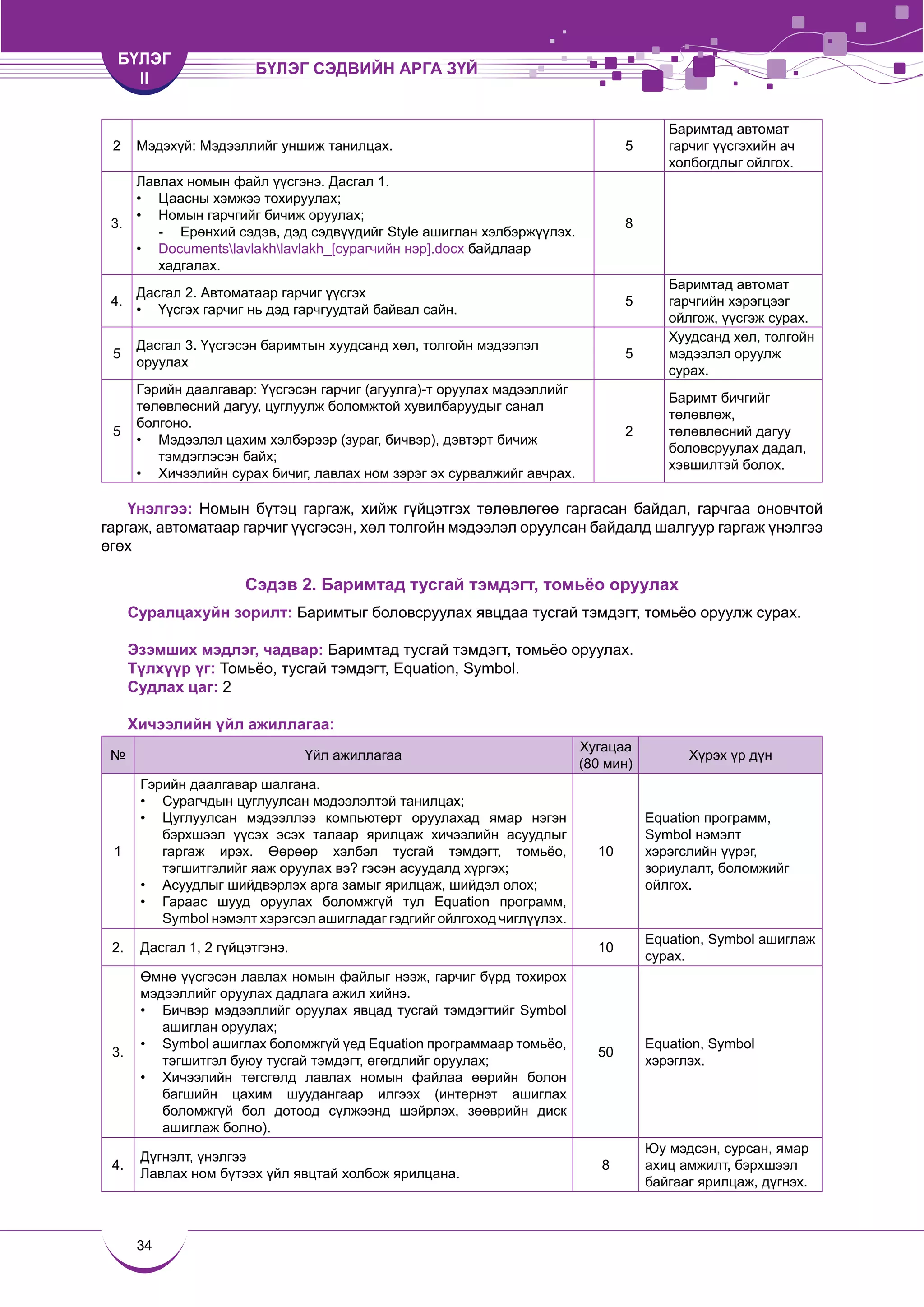 Medeelliin technology bagsh ix final | PDF