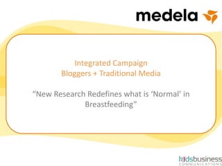 Medela breastfeeding research case study: integrated pr project | PPT