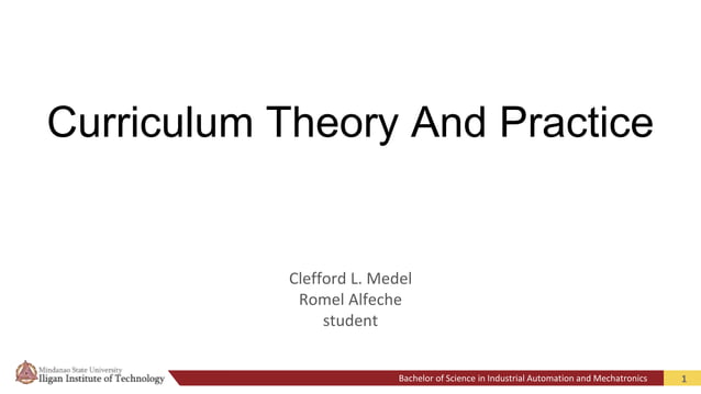 Curriculum Theory And Practice | PPTX | Professional School ...