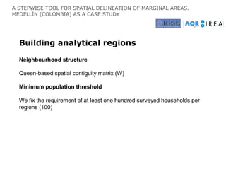A STEPWISE TOOL FOR SPATIAL DELINEATION OF MARGINAL AREAS | PPT