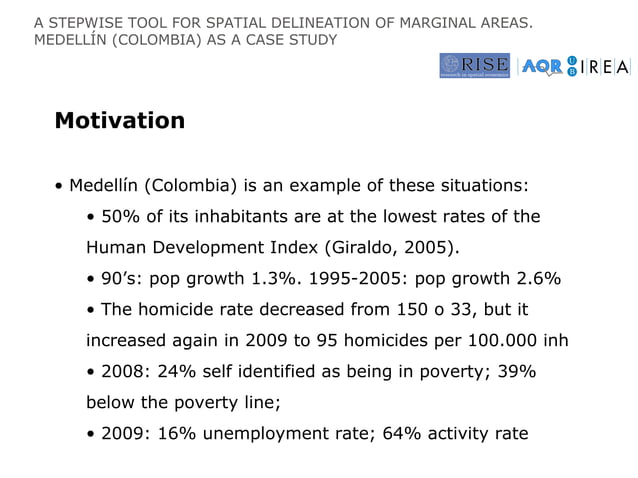 A STEPWISE TOOL FOR SPATIAL DELINEATION OF MARGINAL AREAS | PPT