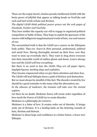 Medemer dr abiy ahmed's book review part two | PDF