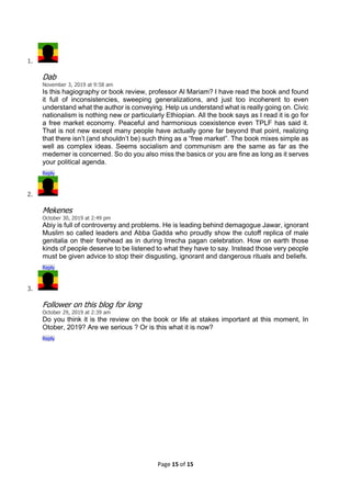 Medemer dr abiy ahmed's book review part two | PDF