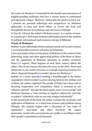 Medemer dr abiy ahmed's book review part two | PDF