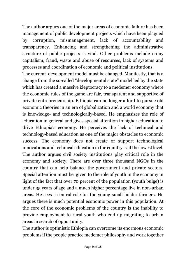 Medemer dr abiy ahmed's book review part two | PDF | Civic affairs ...