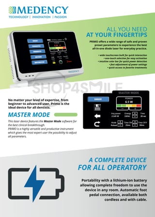 Medency Primo Soft Tissue Diode Dental Laser | PDF