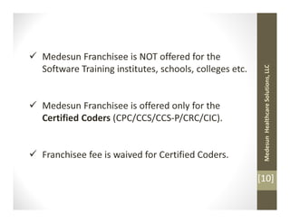 Medesun icd 10 coding franchisee | PDF