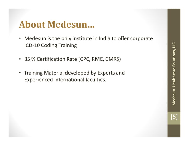 Medesun icd 10 coding franchisee | PDF