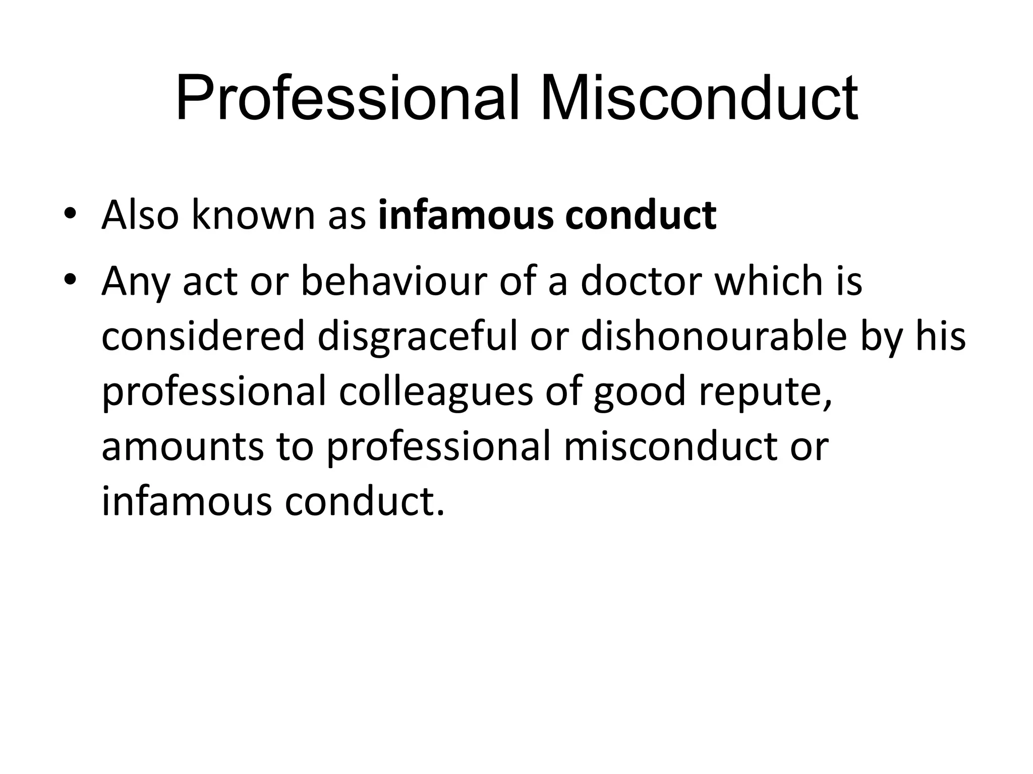 Medical Ethics and Professional Misconduct | PPTX