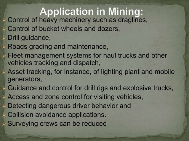GPS & its application in mining | PPTX
