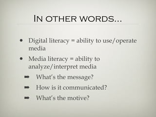 Media Literacy and 1984 | PPT