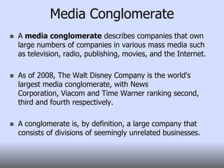 Media & media conglomerates | PPTX