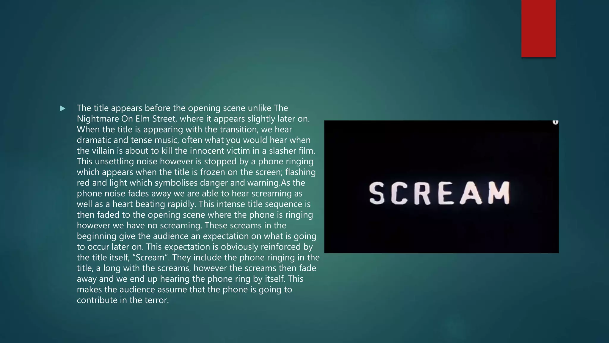 Opening Scenes Of Slasher Films | PPTX