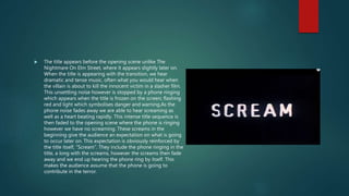 Opening Scenes Of Slasher Films | PPTX