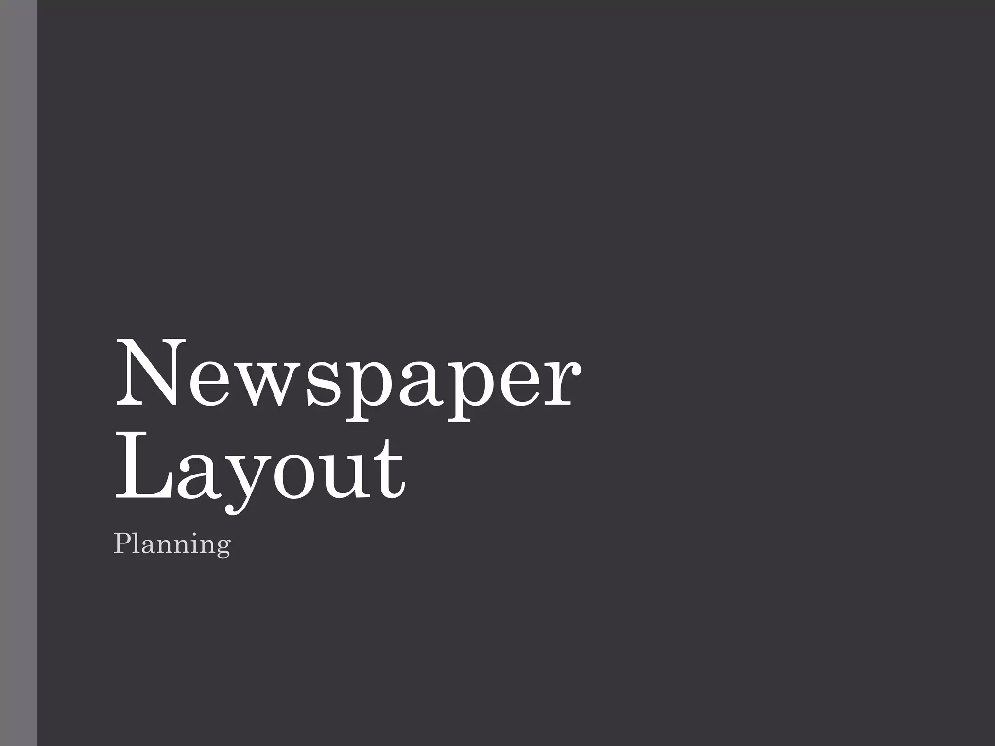 Local Newspaper Layout | PPTX