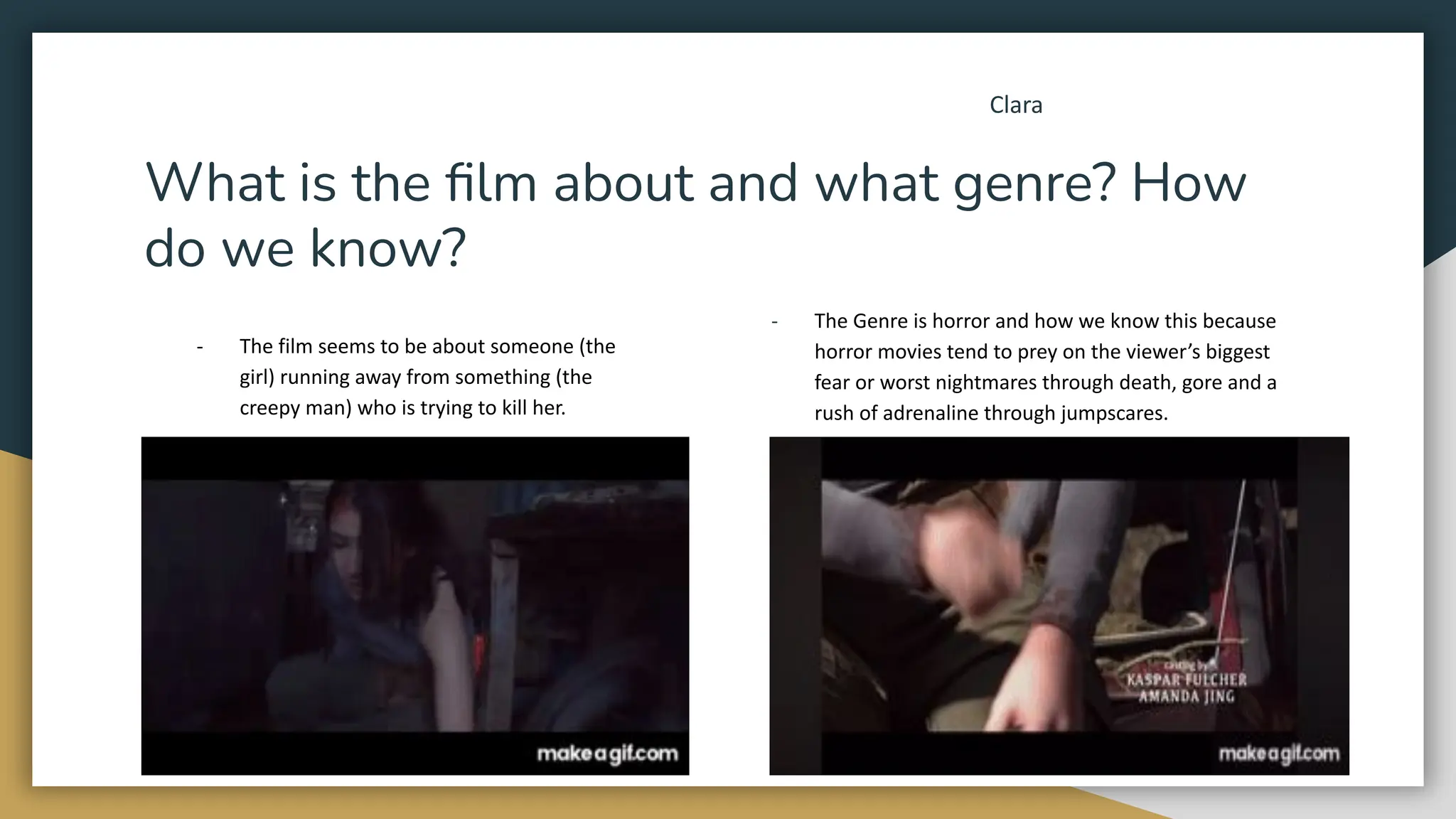 Analysingd a Hurt-wood production medias | PPT