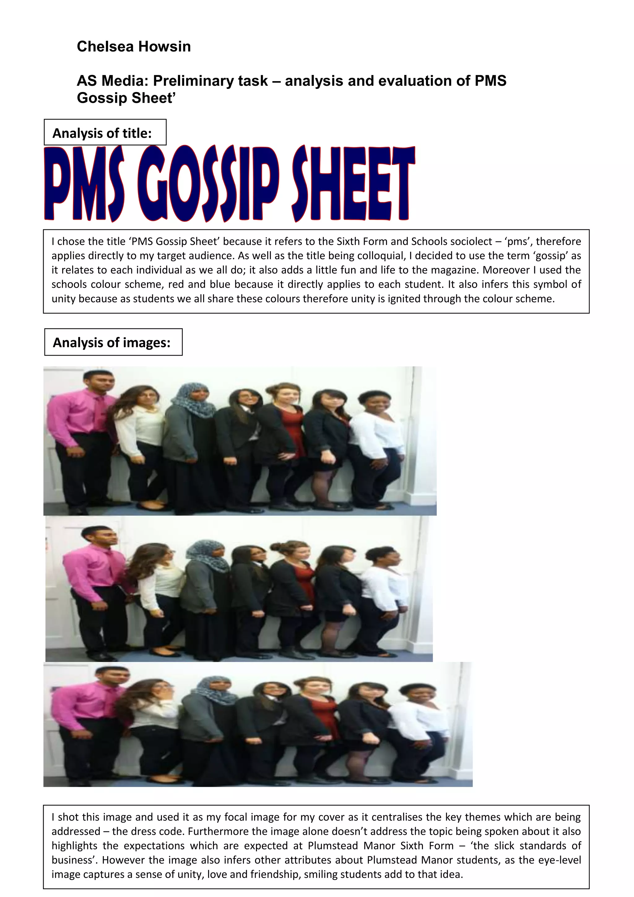 Media analysis of prliminary task | DOCX