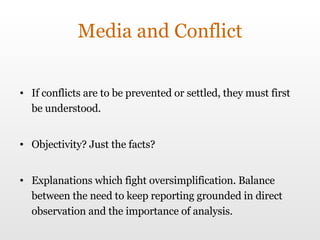Media and Conflict Transformation | PPT