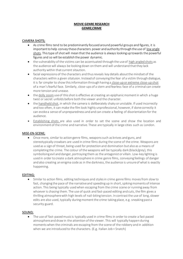 GENRE RESEARCH | DOCX