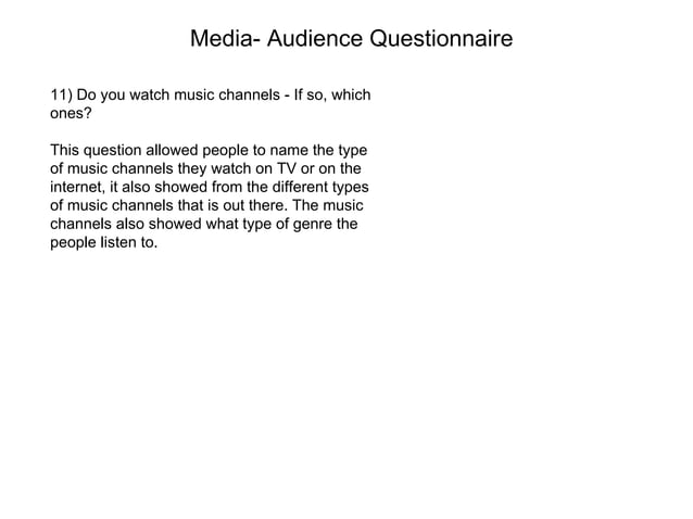 Media Audience Questionnaire | PPT