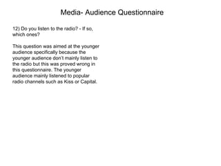 Media Audience Questionnaire | PPT