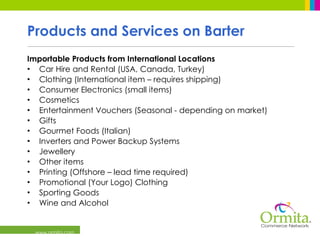 Media Barter with Ormita | PPT