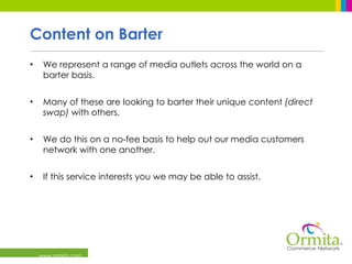 Media Barter with Ormita | PPT