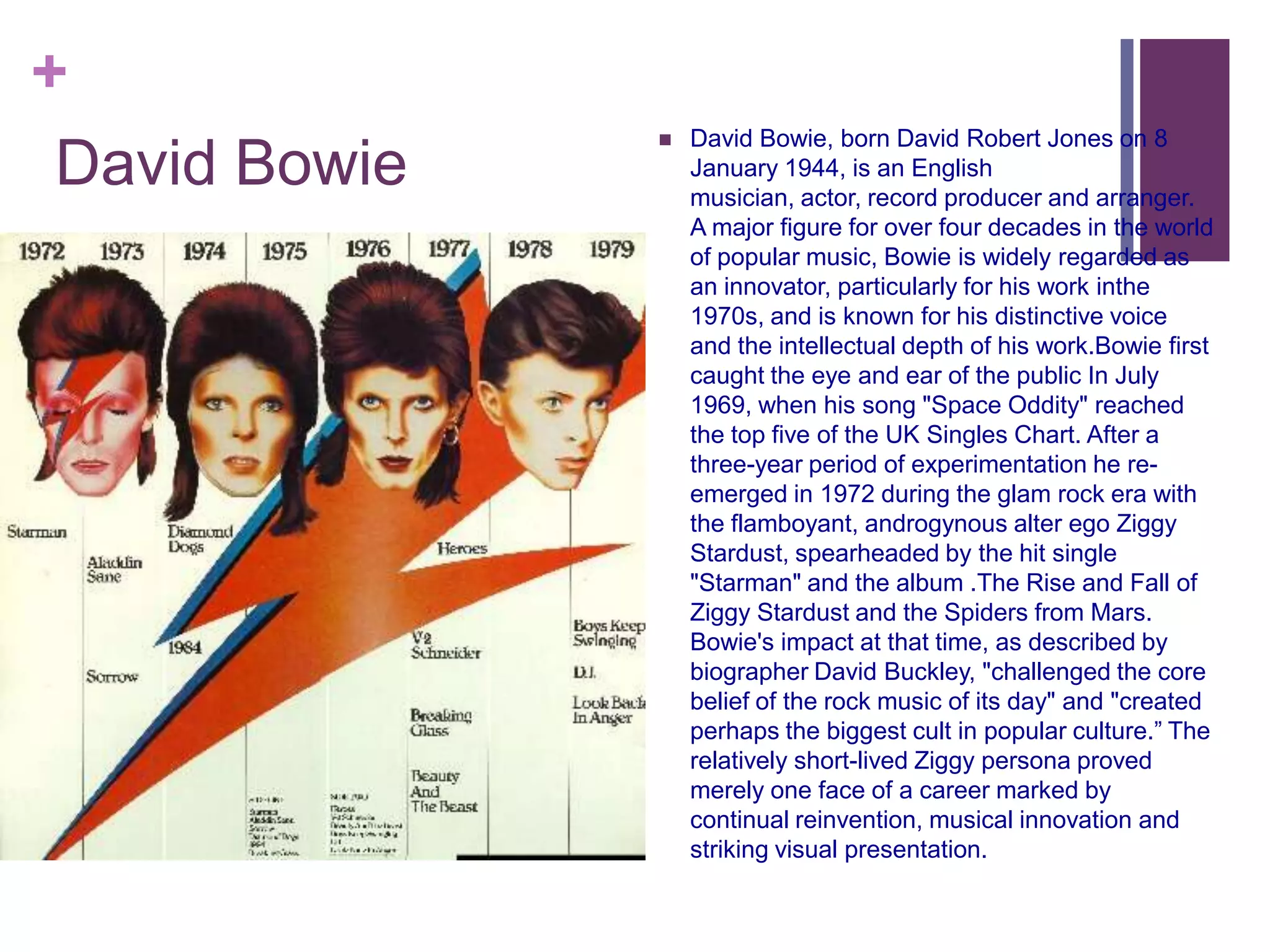 Media david bowie | PPTX