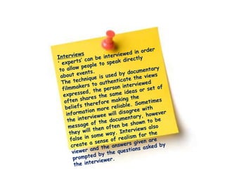 Media. documentary code and conventions | PPTX