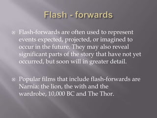 Media flashbacks, flash - forwards, point of view and repetition | PPTX