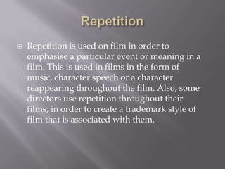 Media flashbacks, flash - forwards, point of view and repetition | PPTX