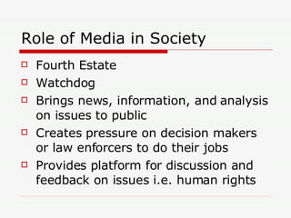 Media and Human RIghts Education | PPT