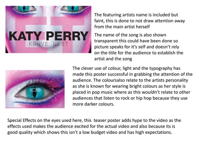 Katy perry - E.T Poster analysis | PPTX