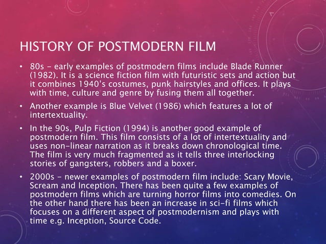 Postmodern film | PPT