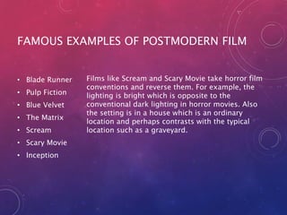 Postmodern film | PPT