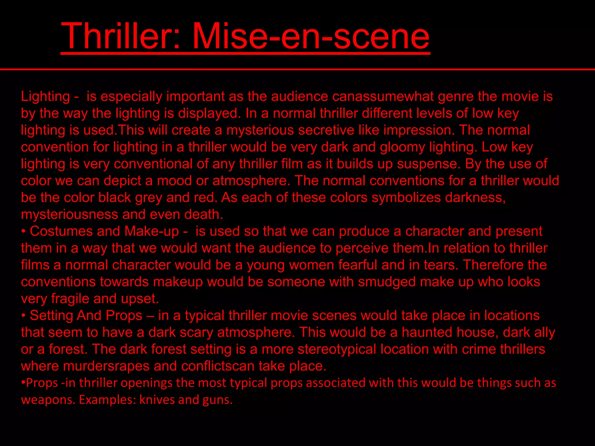 Media(Thriller Genre) | PPTX