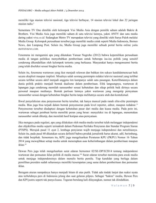 Media Sebagai Aktor Politik | PDF