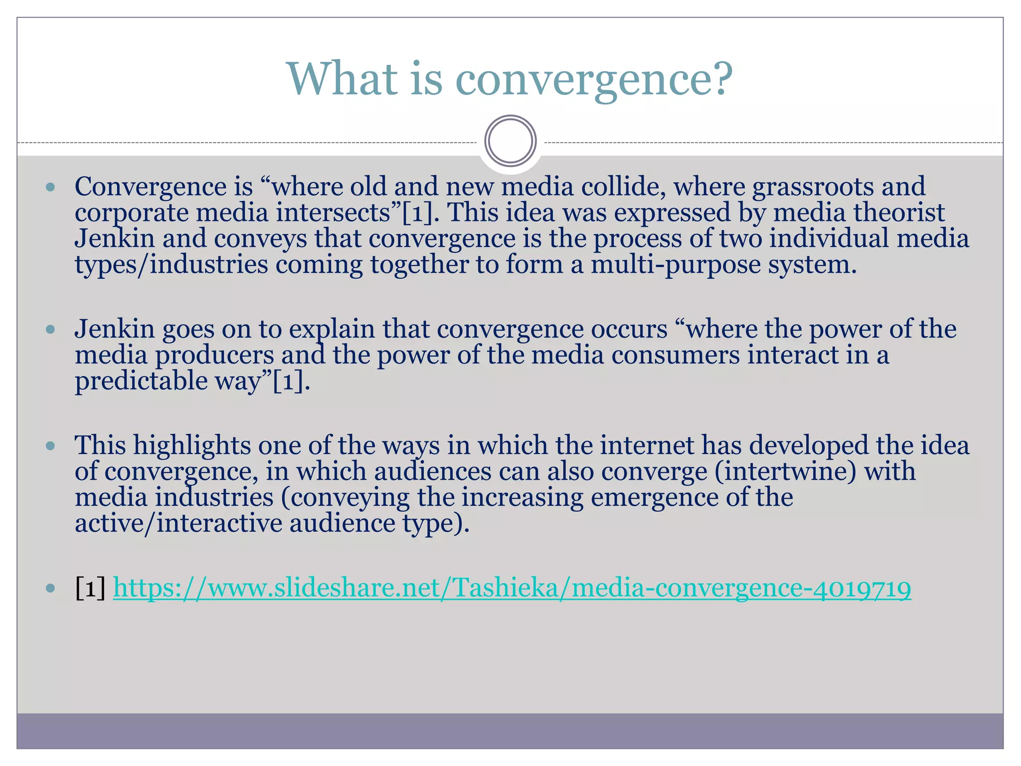 Media Section B- The Impact of Convergence | PPT