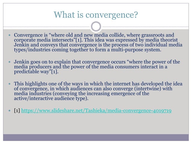 Media Section B- The Impact of Convergence | PPT