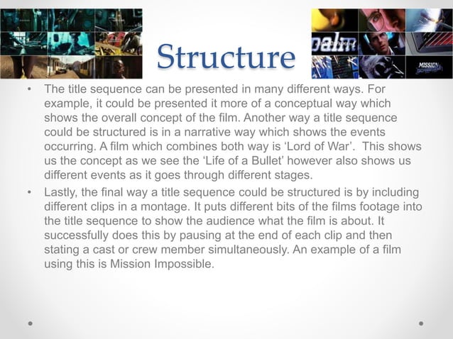 Media title sequence presentation | PPTX