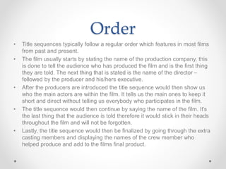 Media title sequence presentation | PPTX