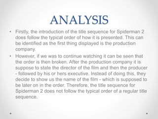 Media title sequence presentation | PPTX