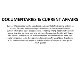 Types of Documentary | PPT