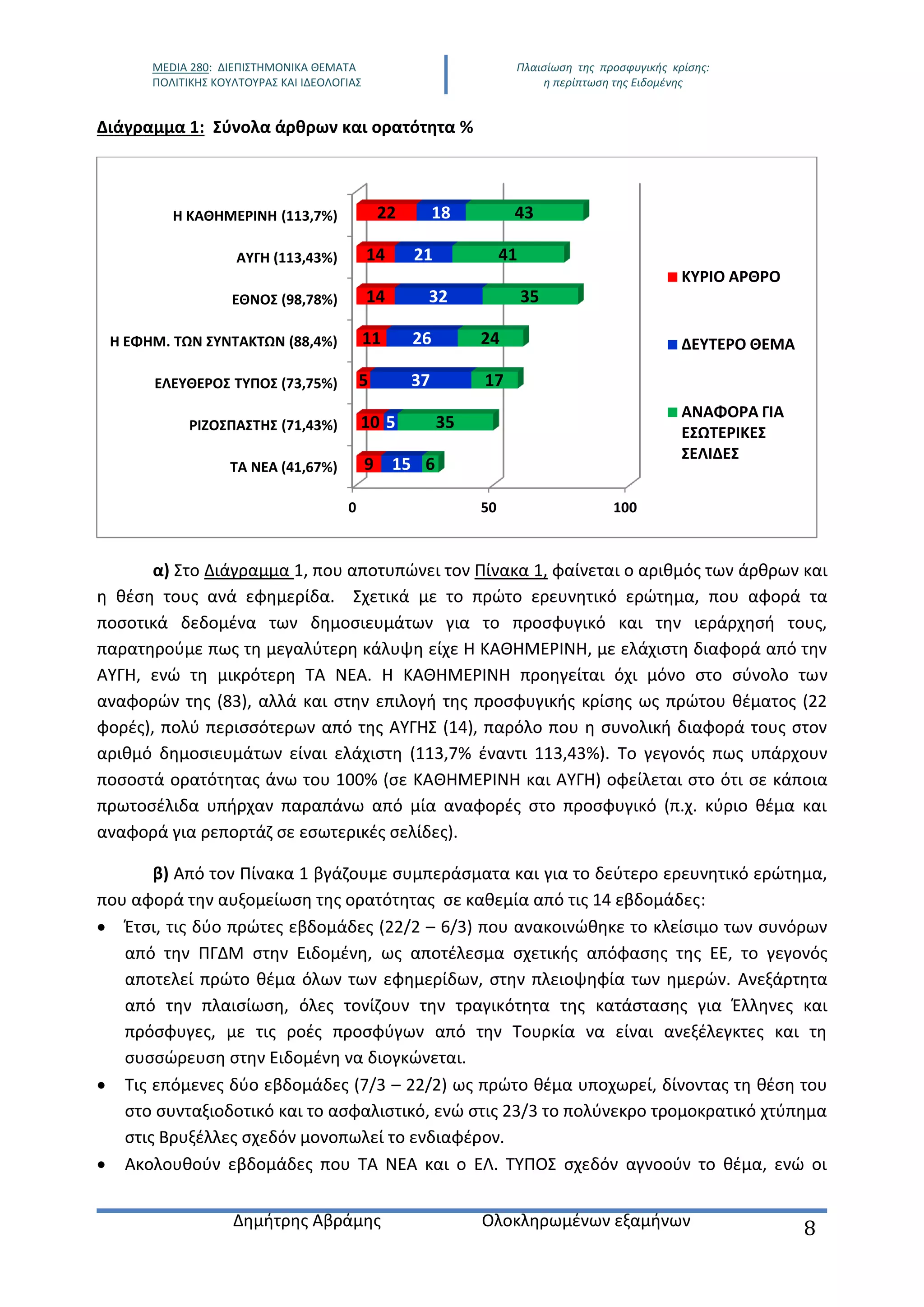 Πλαισίωση της προσφυγικής κρίσης: η περίπτωση της Ειδομένης | PDF
