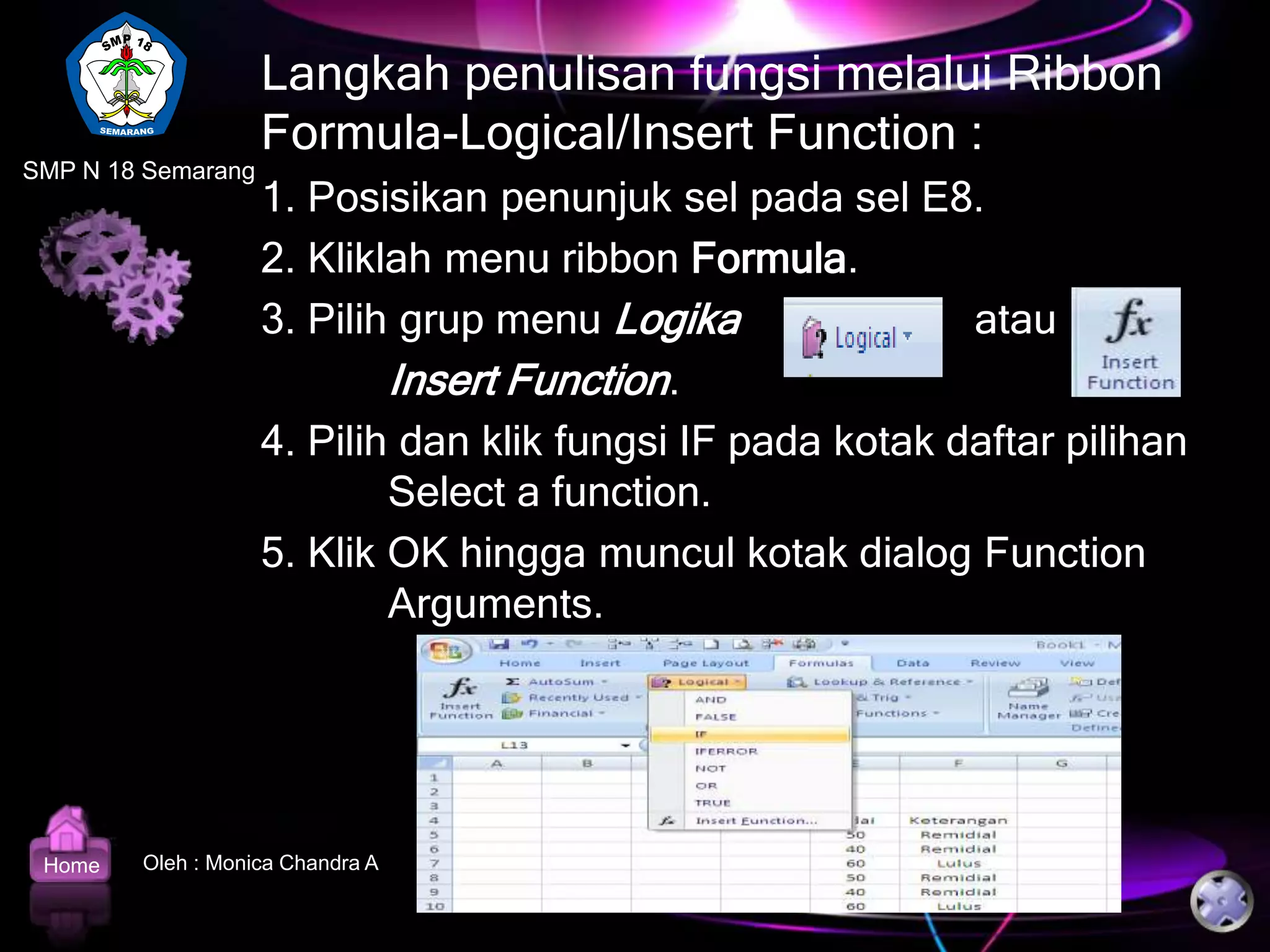 Ms.Excel Rumus Fungsi IF | PPTX
