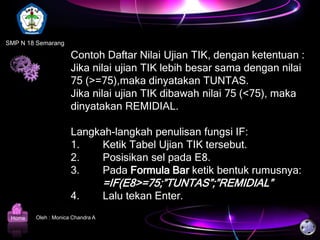 Ms.Excel Rumus Fungsi IF | PPTX