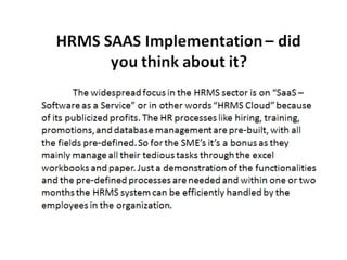 HRMS Implementation | PDF